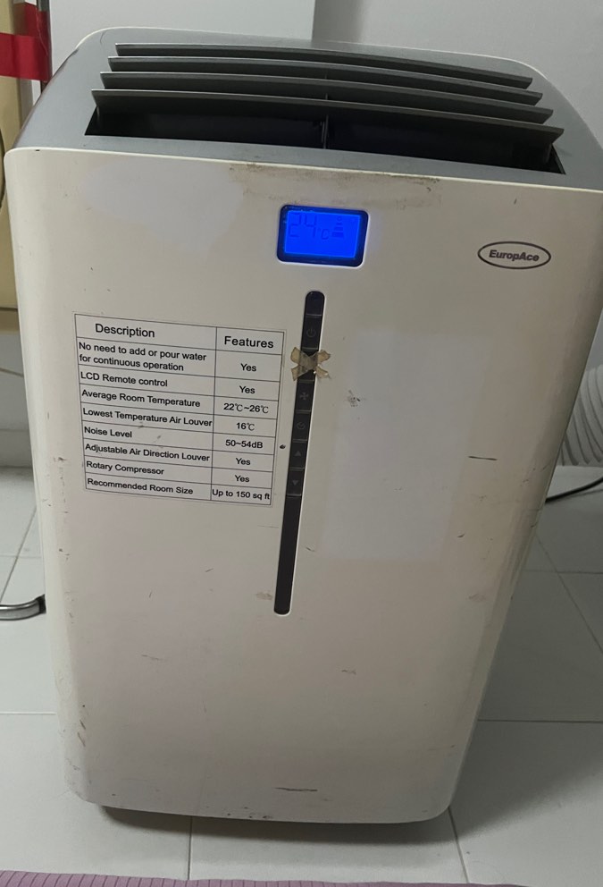 Europace portable aircon 12,000btu, TV & Home Appliances, Portable Air ...