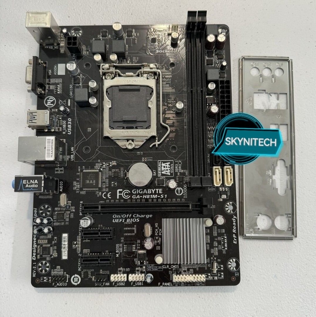 GIGABYTE GA-H81M-S1 With RAm 4GB 2x2 DD3 DESKTOP MOTHERBOARD, LGA-1150 ...