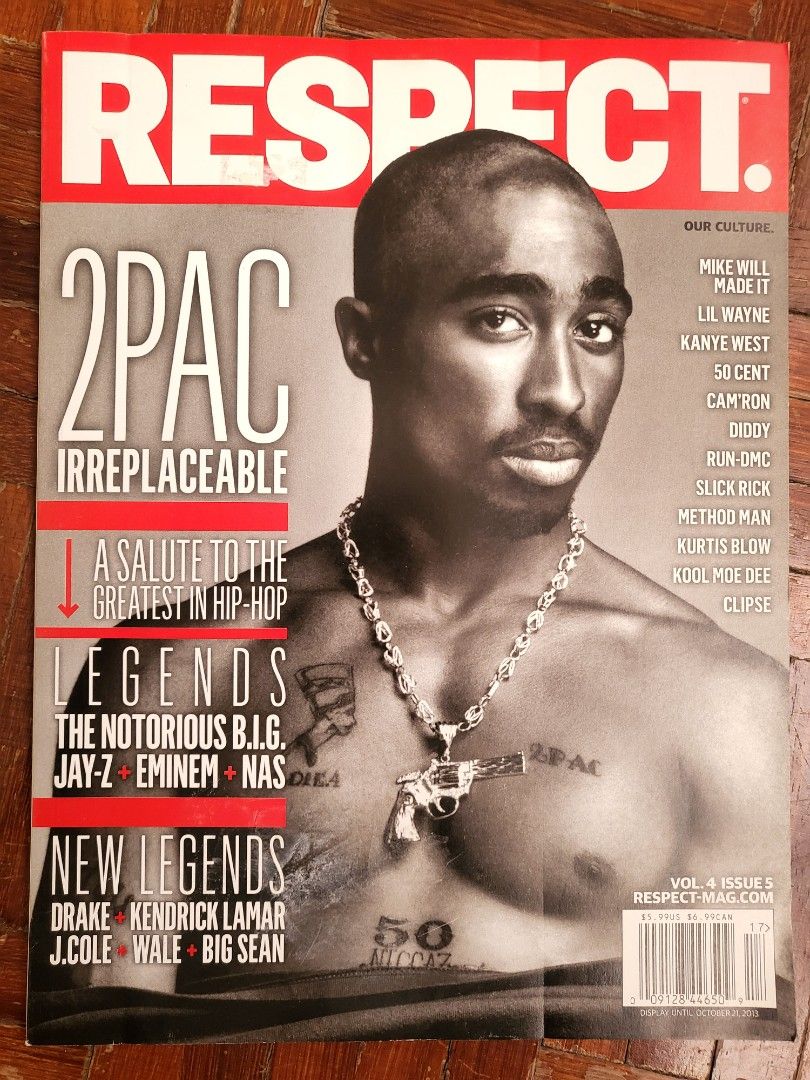 Hip Hop rap magazine: Respect (Cover: Tupac Shakur), Hobbies & Toys ...