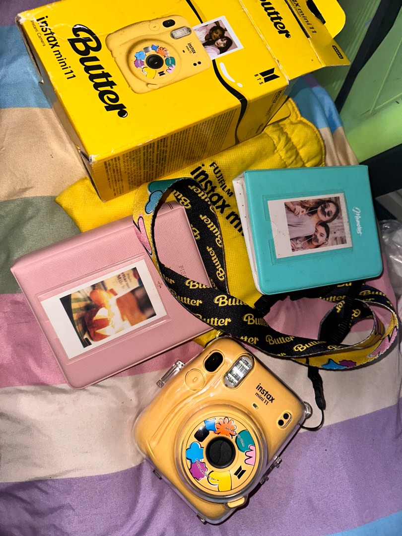 Instax mini 11 BTS butter edition, Photography, Cameras on Carousell