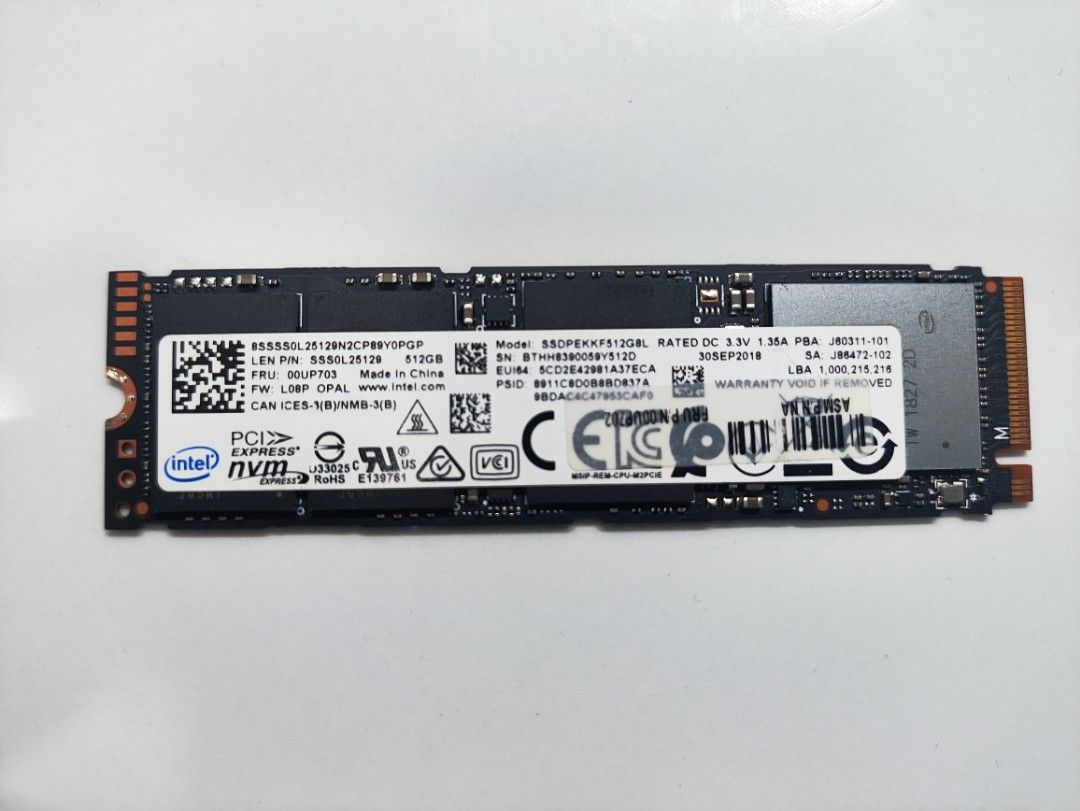 Intel NVMe SSD 512GB, Computers & Tech, Desktops on Carousell