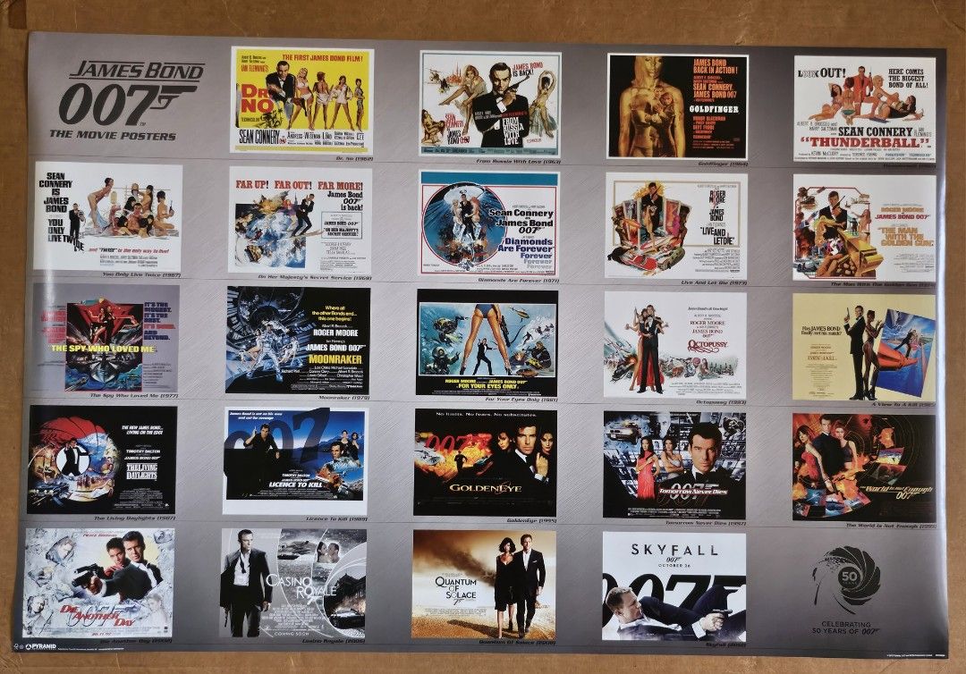 JAMES BOND - THE MOVIE POSTER: CELEBRATING 50 YEARS OF 007 UK MAXI ...