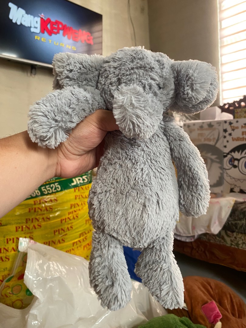 Jellycat Bashful Elephant M, Hobbies & Toys, Memorabilia & Collectibles ...