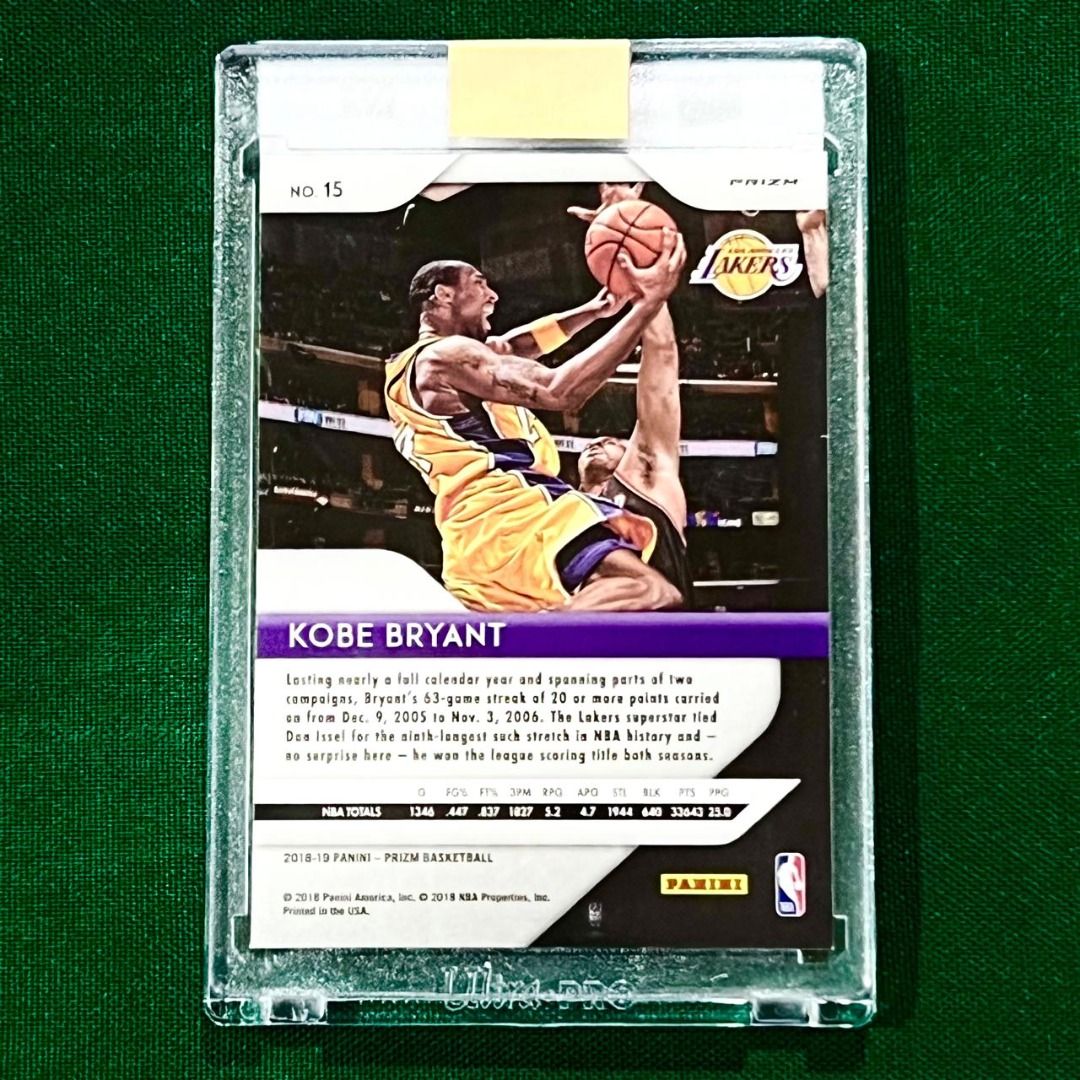 Kobe Bryant Silver #15 NBA Card W/ Free Magnetic Case, Hobbies & Toys ...