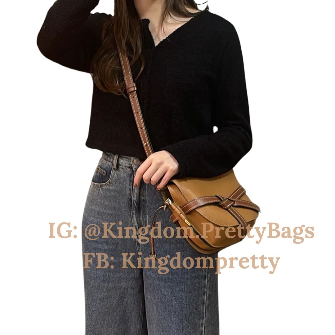 Loewe Gate Small Size Curved Ribbon Flap in Tan Crossbody Pre-order ...