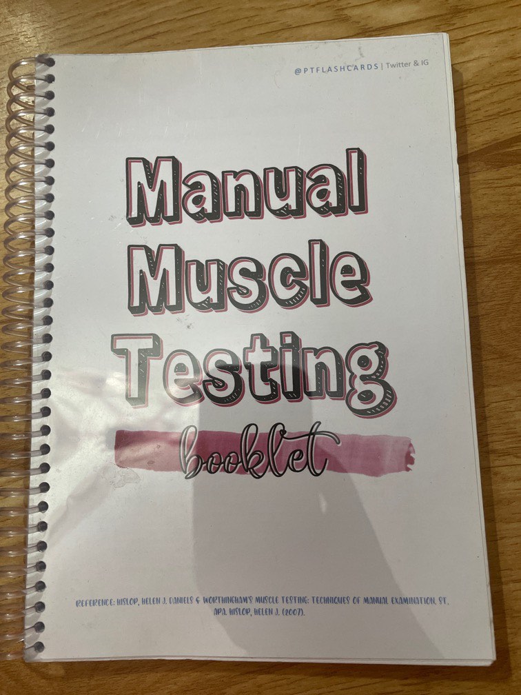 Manual Muscle Testing Booklet (Hislop Daniels & Worthingham) 2007 ...