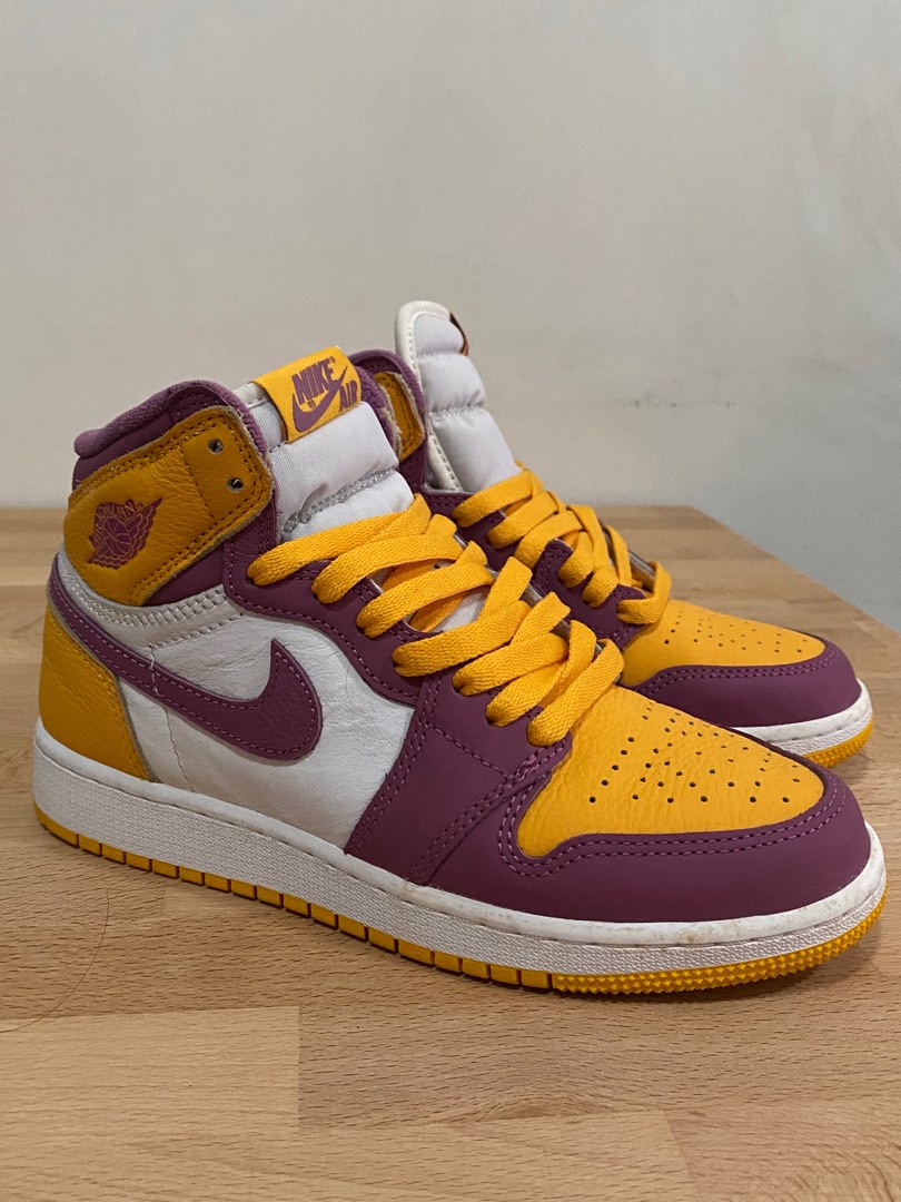 NIKE AIR JORDAN 1 RETRO OG MID GS - BROTHERHOOD, Women's Fashion ...