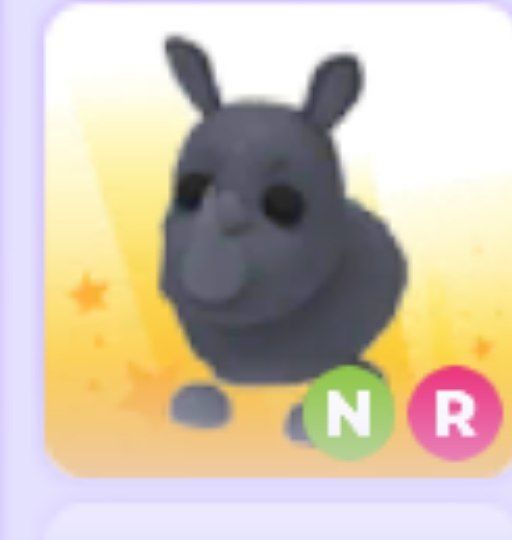 NR rhino adopt me rare old pet, Video Gaming, Gaming Accessories, In ...