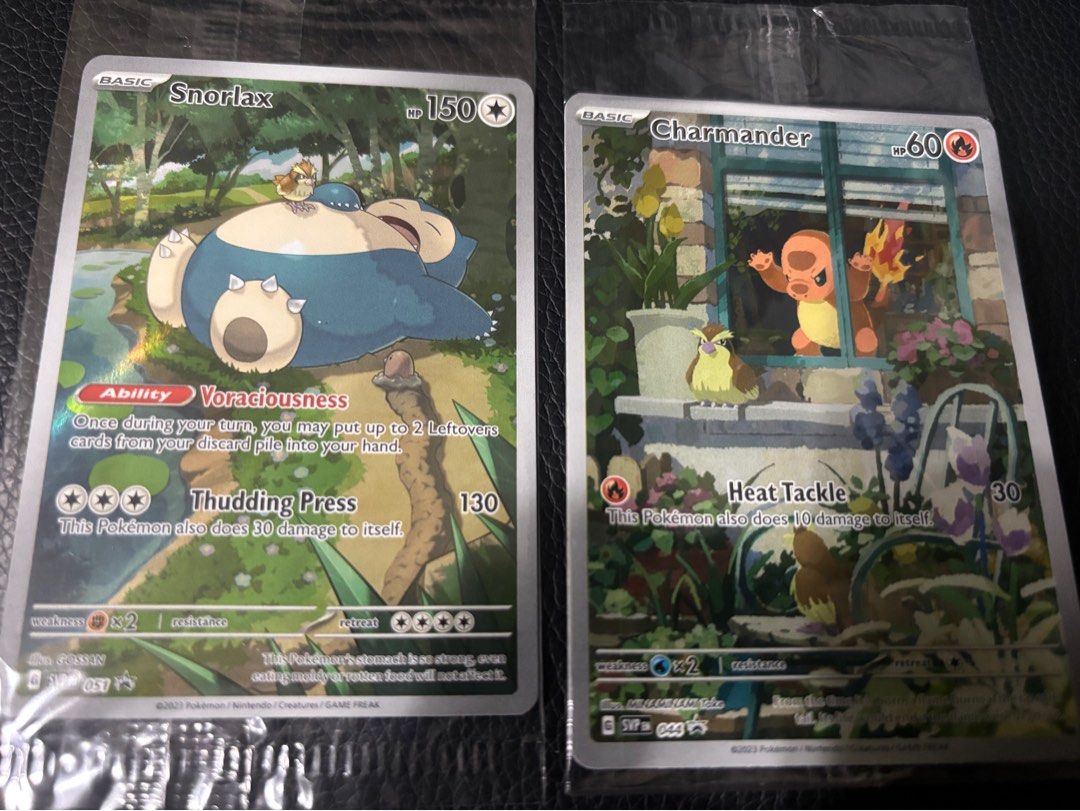 Pokemon TCG Promo Cards - Charmander (OBF) and Snorlax (151) BUNDLE ...