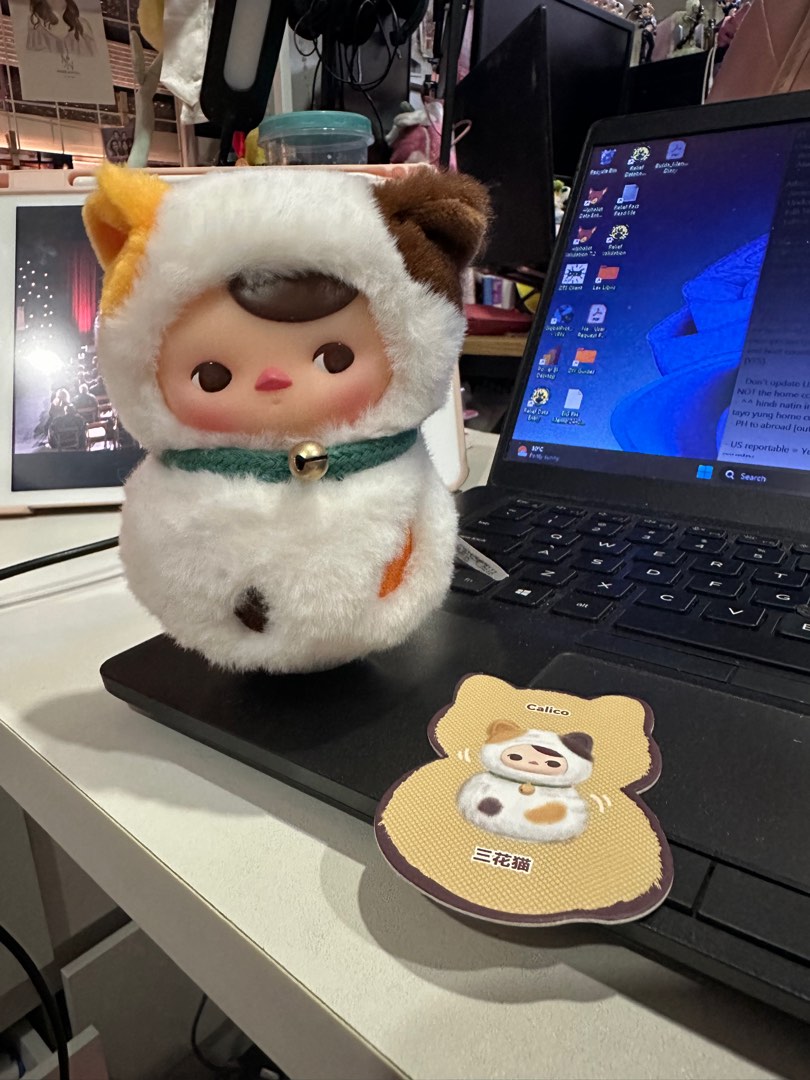 Pop Mart - Roly Poly Kitty Vinyl Plush - Calico Cat, Hobbies & Toys ...