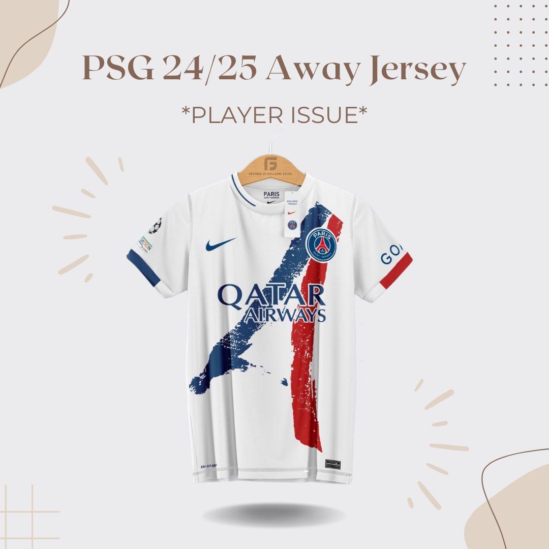 PSG Paris Saint Germain 24/25 Away Football Club Jersey Kit, Men's ...