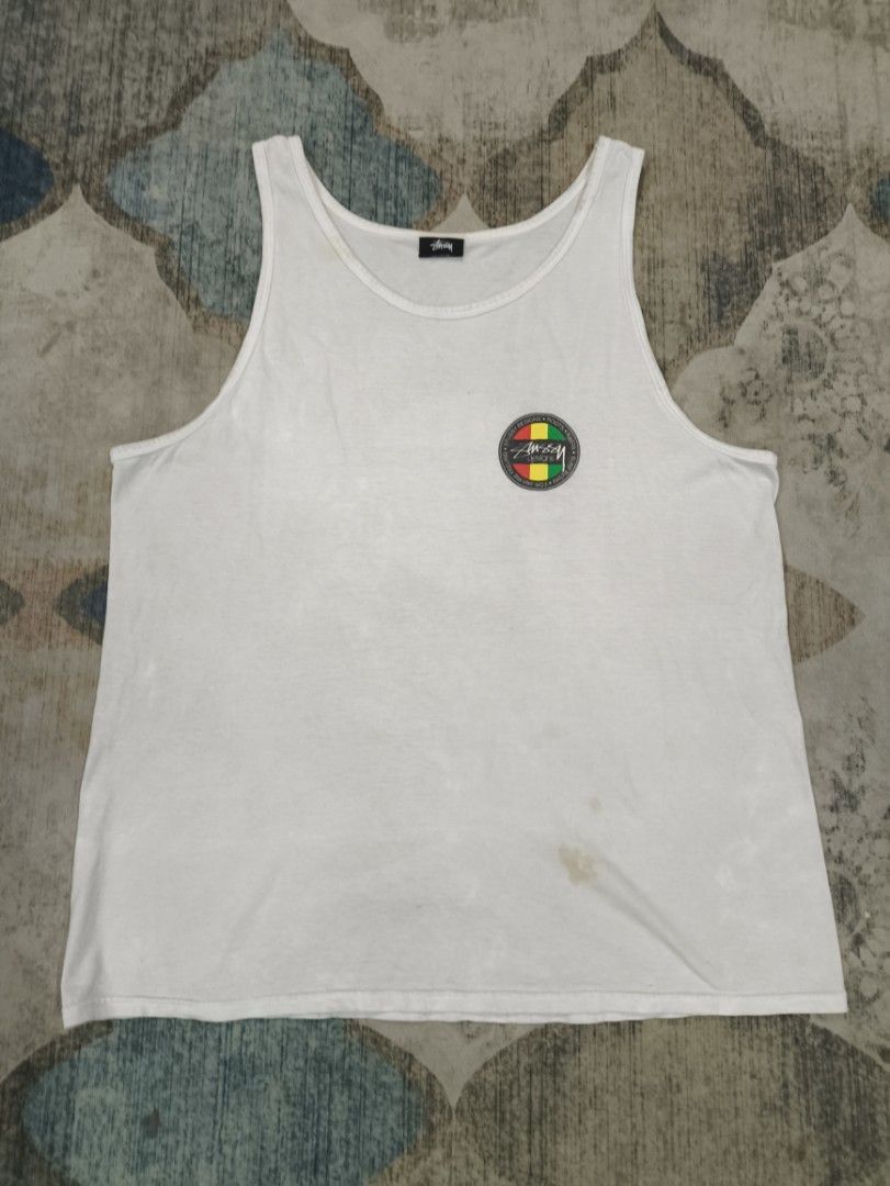 Rare Stussy Designs Roots Rasta Surf Rydim For Jah Irie Feeling Singlet ...