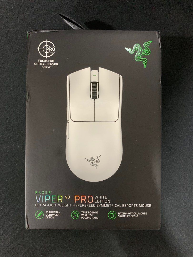 Razer Viper V3 Pro white, Computers & Tech, Parts & Accessories, Mouse ...