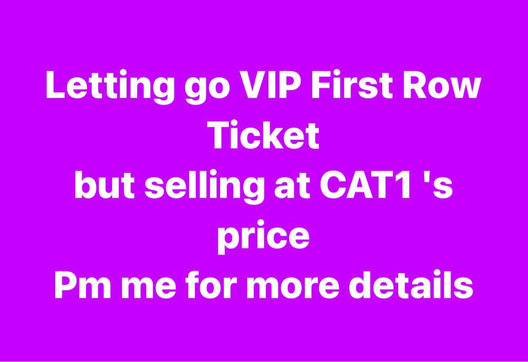 RM999 2NE1 VIP First Row Ticket (A1/A2), Tickets & Vouchers, Event ...
