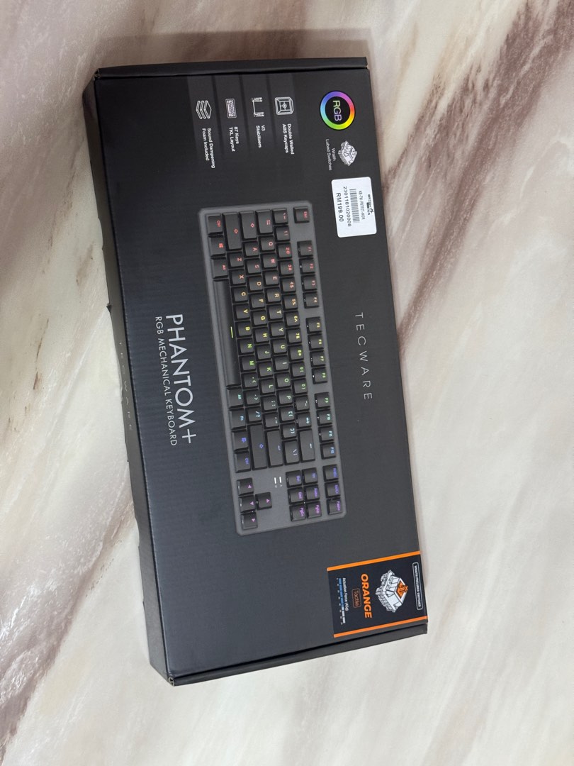 TECWARE PHANTOM+ RGB MECHANICAL KEYBOARD ORANGE SWITCH, Computers ...