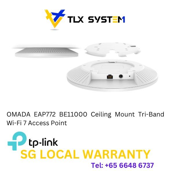 TP-Link OMADA EAP772 BE11000 2.5G Ceiling Mount Tri-Band Wi-Fi 7 Access Point, Computers & Tech ...