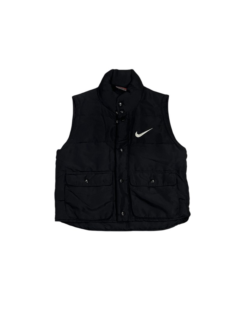 Vintage Nike Embroid Swoosh Logo -Puffer- Vest, Men's Fashion, Coats ...