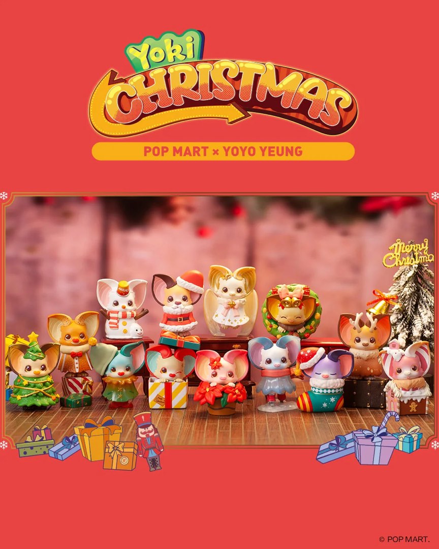 Pop mart Yoki Christmas, Hobbies & Toys, Toys & Games on Carousell