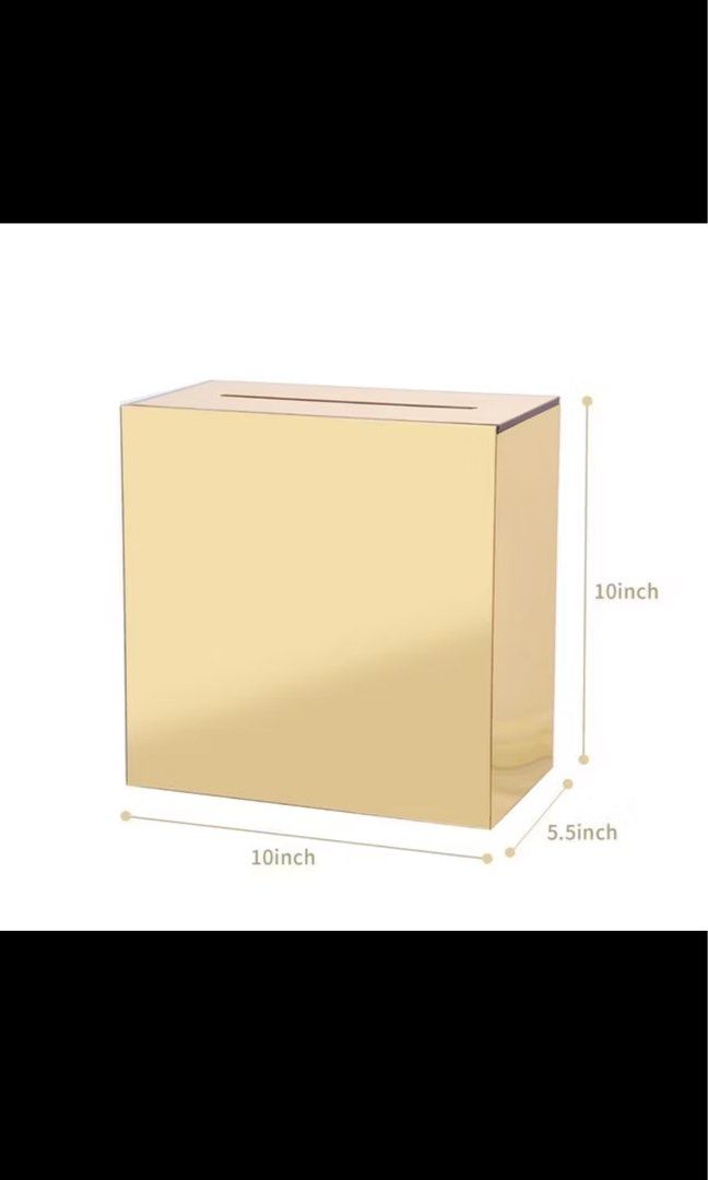 Acrylic Wedding card angpow money box, Furniture & Home Living ...