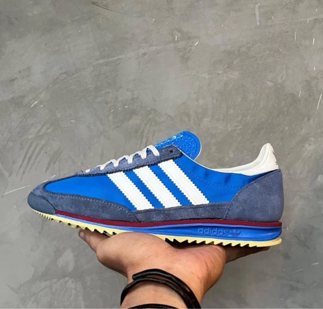 Adidas SL72 OG Vintage Blue, Fesyen Pria, Sepatu , Sneakers di Carousell