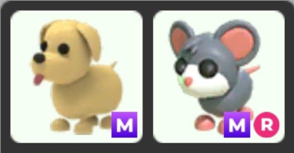 Adopt Me mega Mouse and mega Dog for RM4, Video Gaming, Video Games ...