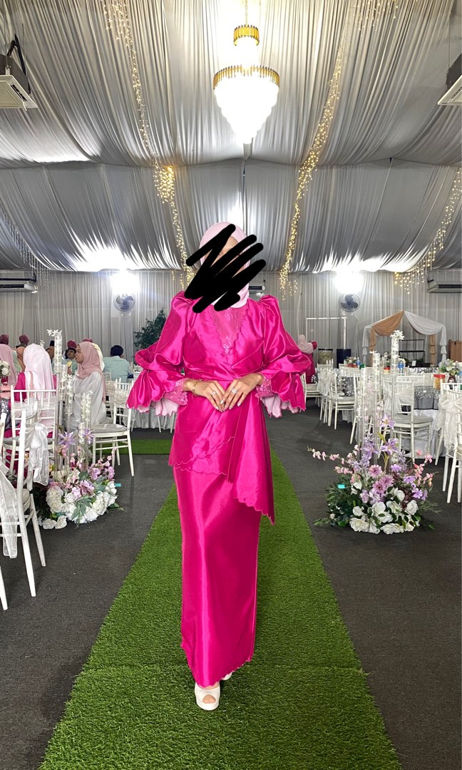 AERISA KURUNG FUSHIA PINK HIJABISTA, Women's Fashion, Muslimah Fashion ...