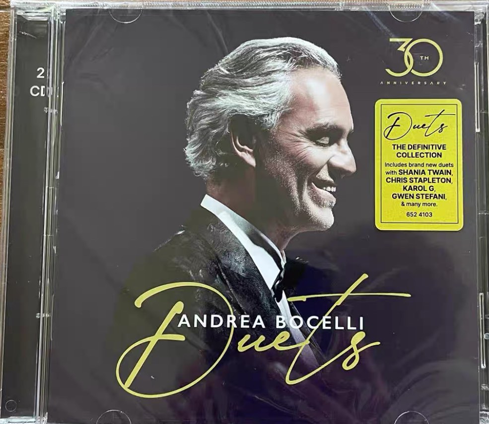 Andrea Bocelli : Duets Deluxe 2CD Anniversary Edition, Hobbies & Toys ...