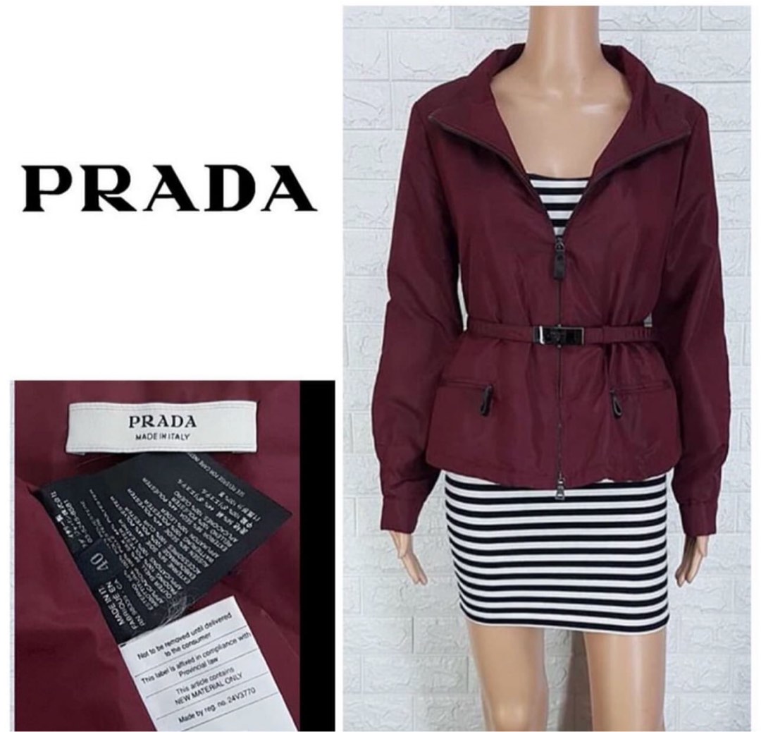 AUTHENTIC Prada Jacket, Women's Fashion, Coats, Jackets and Outerwear ...