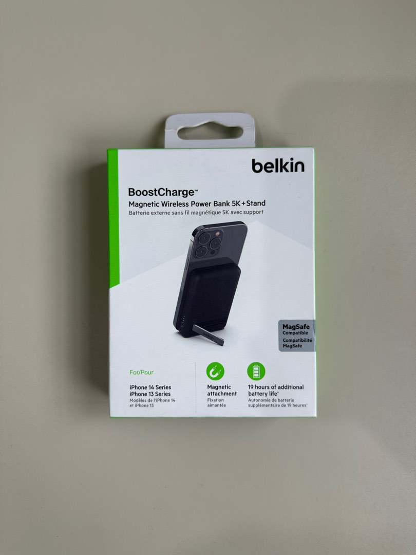 Belkin BoostCharge Magnetic Wireless Power Bank 5K + Stand, Mobile ...