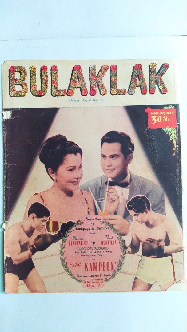 Bulaklak Magazine 1949 (COVER ONLY) Norma Blancaflor and Fred Montilla ...
