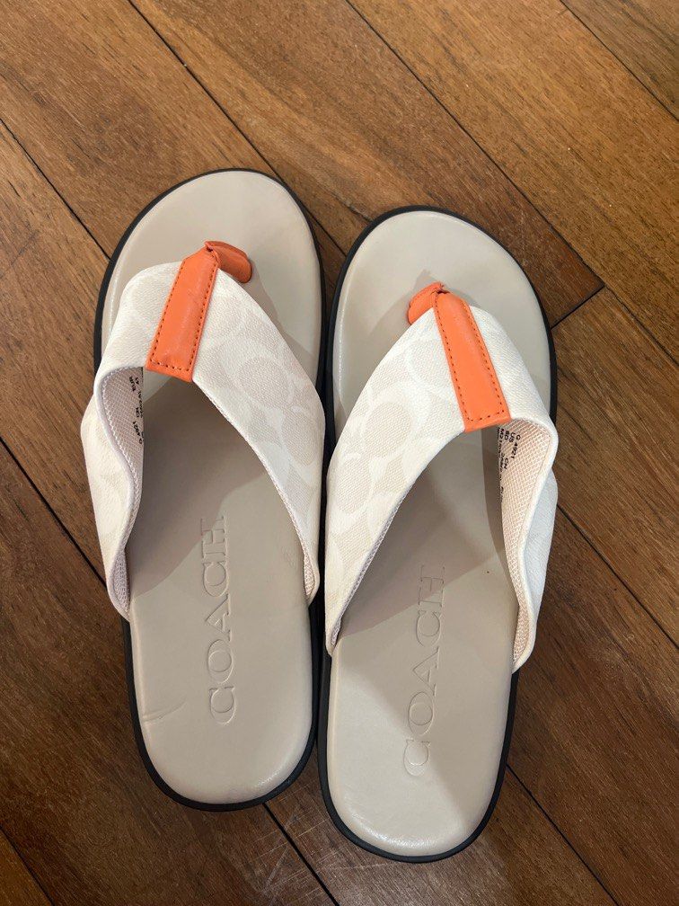 Coach Flip Flop In Signature Canvas US size 8, Women's Fashion ...