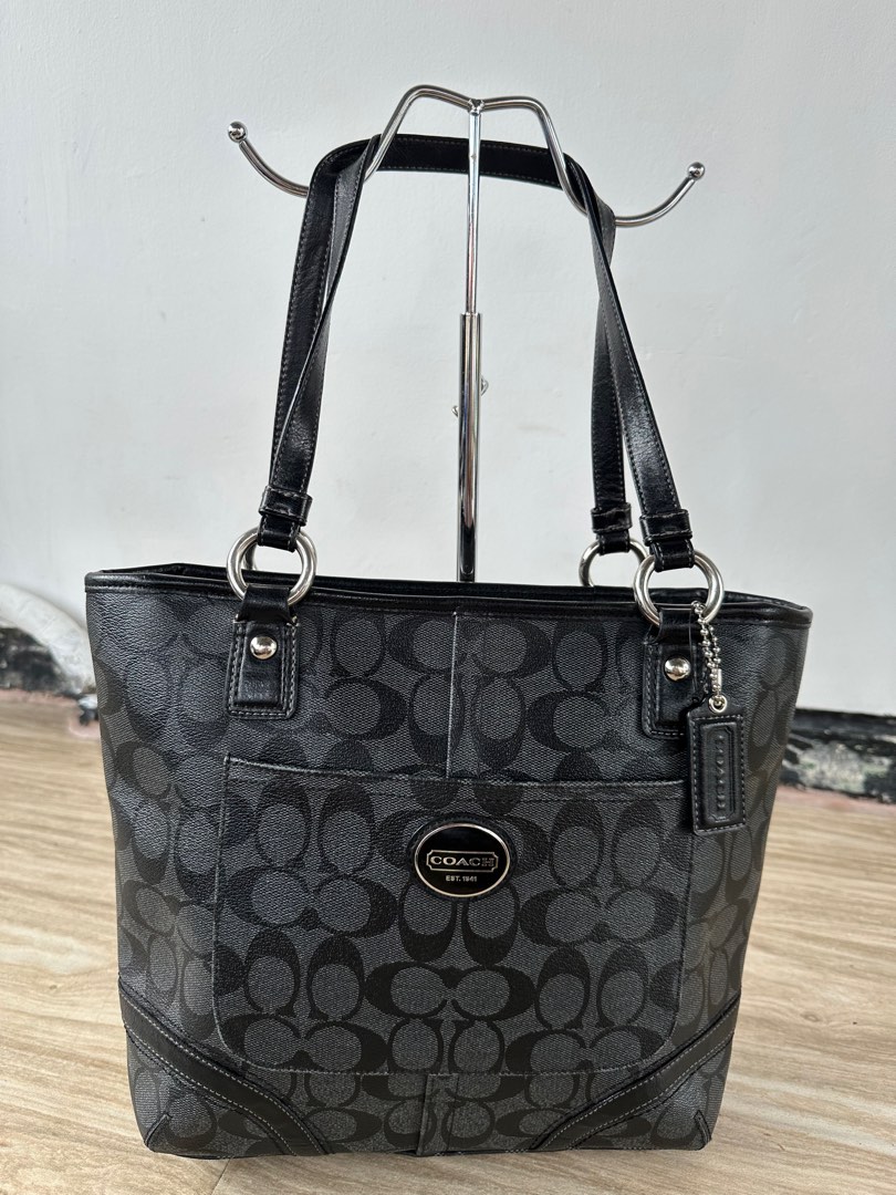 Coach PVC Monogram Small tote, Luxury, Bags & Wallets on Carousell
