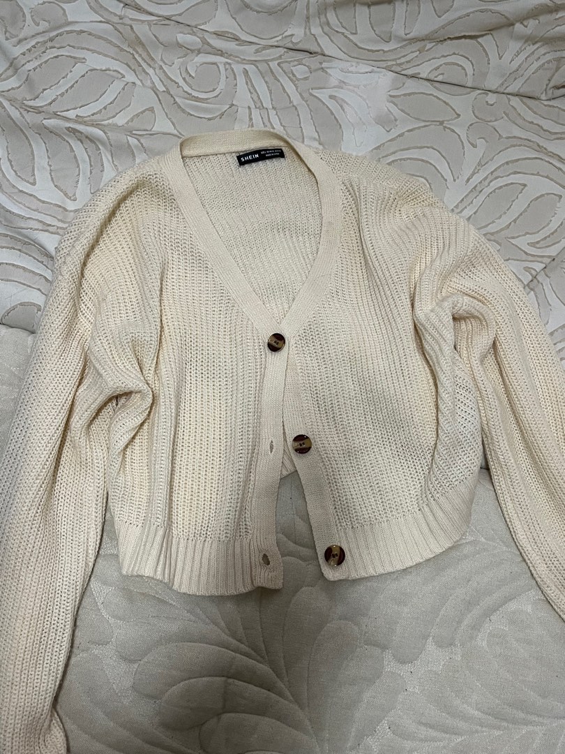 Cream Cardigan, Women's Fashion, Coats, Jackets and Outerwear on Carousell