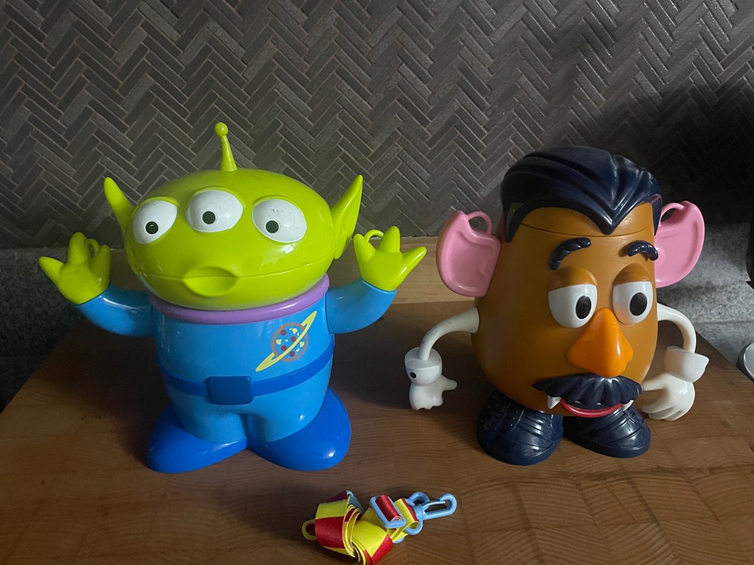 Disney Parks Pixar Toy Story Green Alien Popcorn Bucket Souvenir and Mr ...