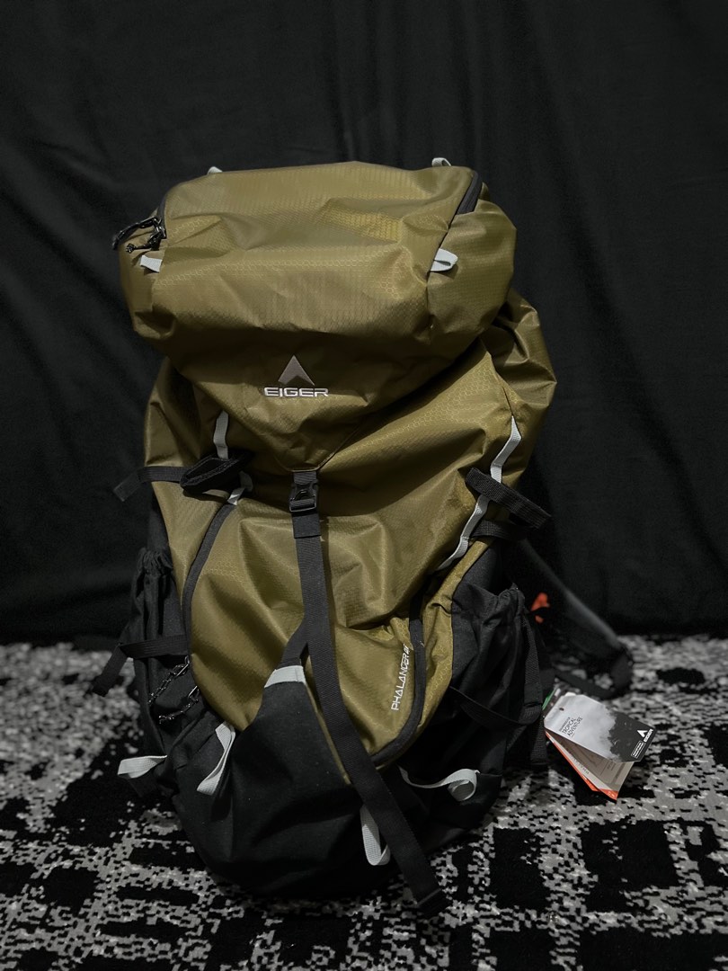 Eiger Phalanger 45L Olive Brand New, Fesyen Pria, Tas & Dompet ...
