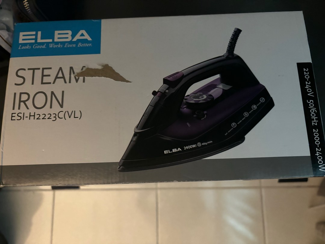 Elba Steam Iron ESI-H2223C, TV & Home Appliances, Electrical, Adaptors ...