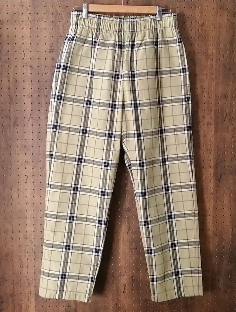 GU PLAID CHEF PANTS, Men's Fashion, Bottoms, Trousers on Carousell