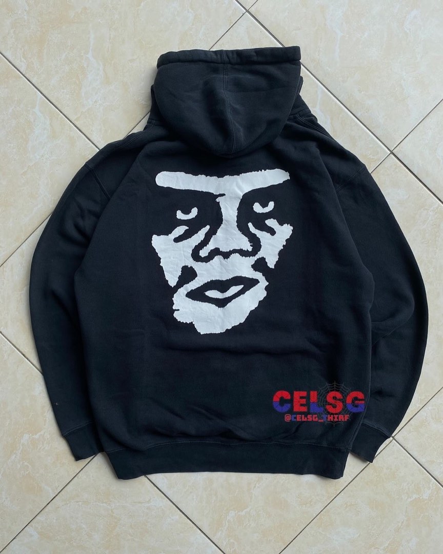 Hodiee Obey Big Face, Fesyen Pria, Pakaian , Atasan di Carousell