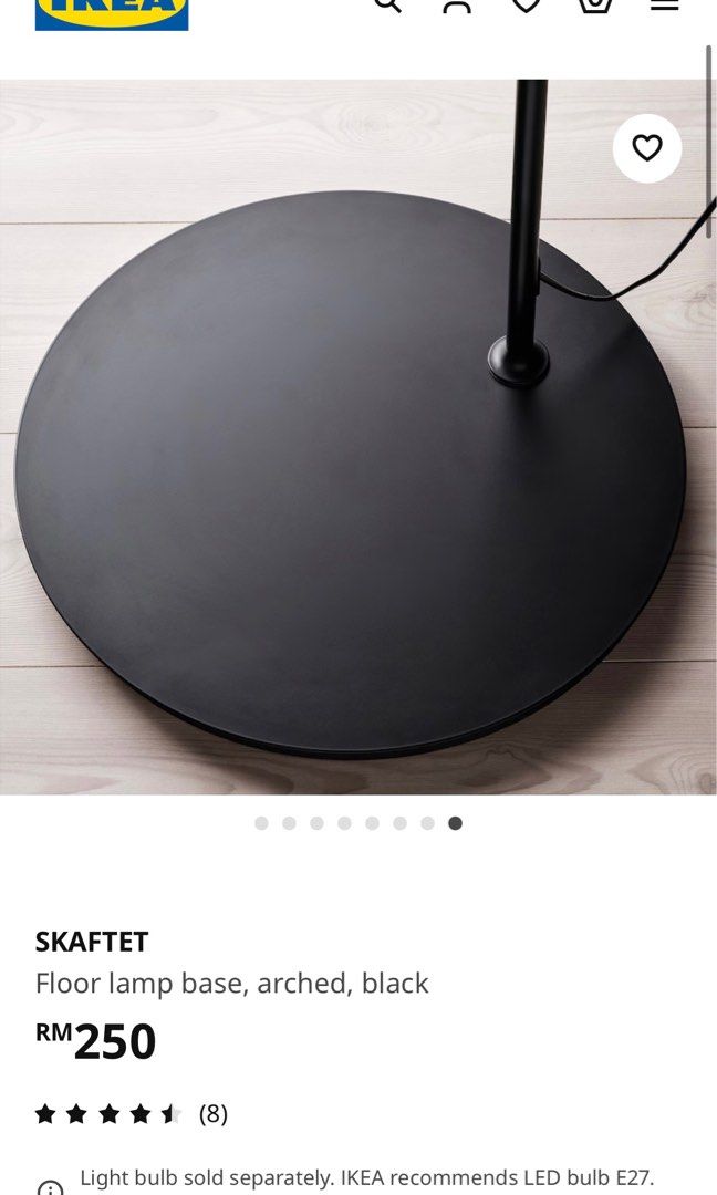 Ikea Skaftet Floor Lamp Base (Free 2 bulb & shade) - Self Pick Up ...