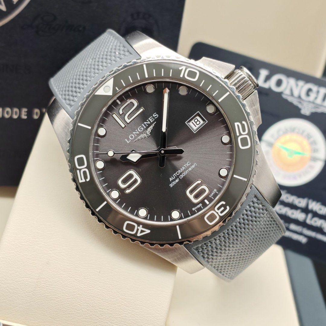 Longines Hydroconquest Grey, Luxury, Watches on Carousell