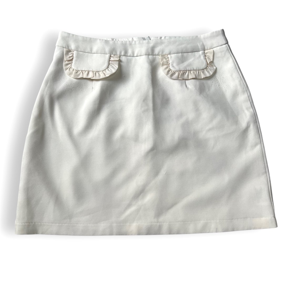 mds white basic mini skirt | rok pendek mini putih polos | vintage coquette y2k cute korean ...