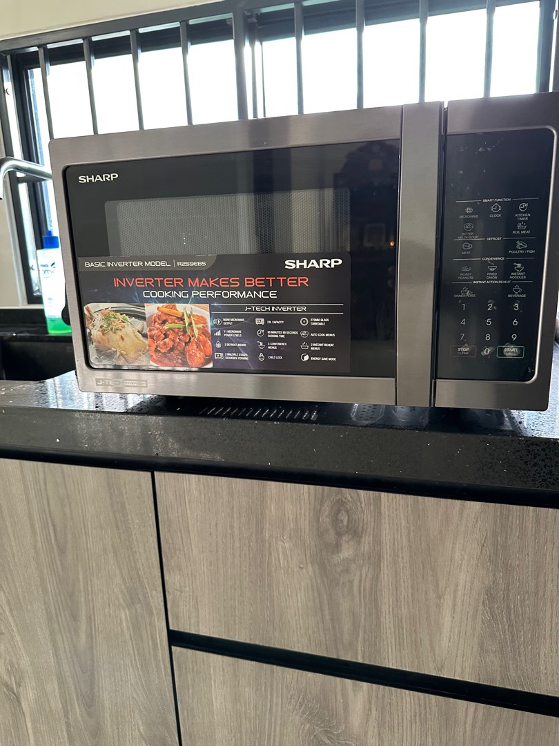 Microwave Sharp J-Tech Inverter Model R259EBS, TV & Home Appliances ...