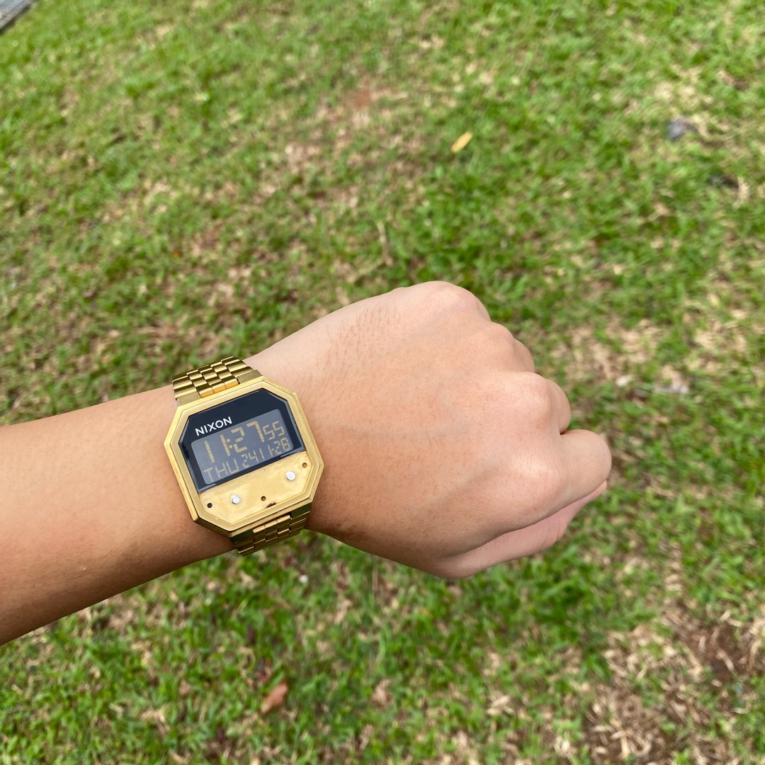 Nixon Robot Rerun Digital Watch Jam Gold, Men's Fashion, Watches ...