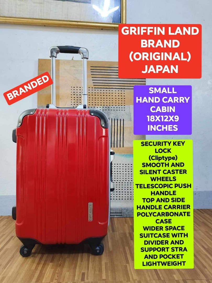 ORIGINAL GRIFFIN LAND BRAND IMPORTED FROM JAPAN SMALL,HAND CARRY, CABIN SIZE LUGGAGE, Hobbies ...