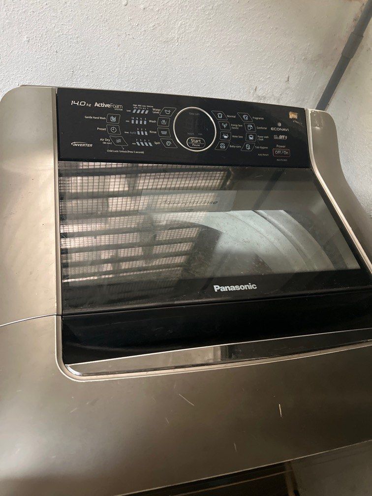 Panasonic inverter 14.0 kg active foam system, TV & Home Appliances ...