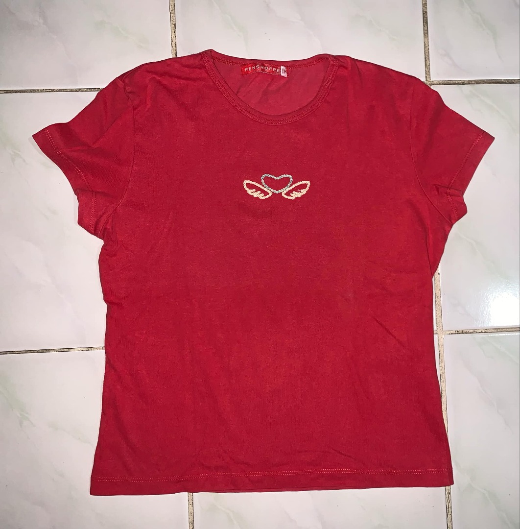 PENSHOPPE RED BABY TEE, Women's Fashion, Tops, Shirts on Carousell