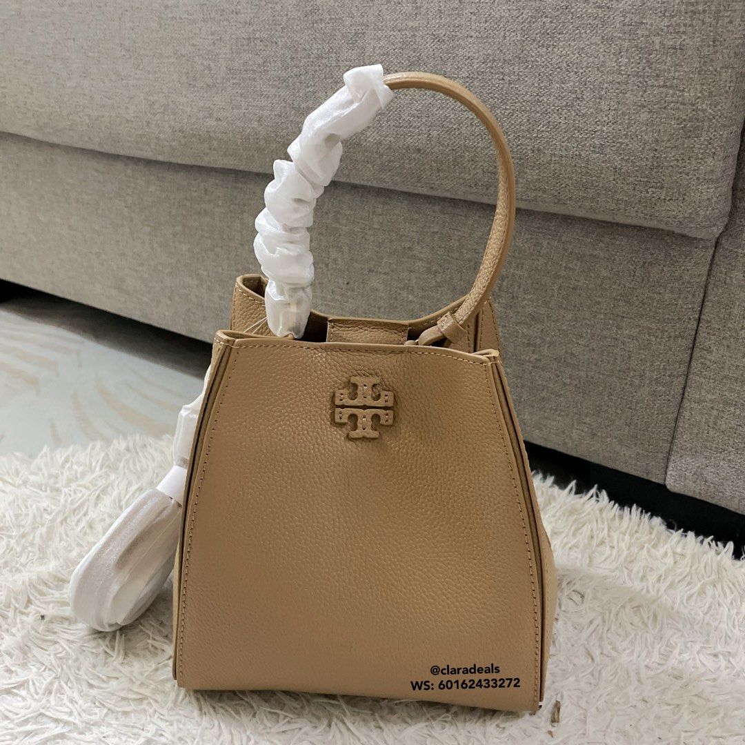 [READY STOCK] Authentic Tory Burch Mcgraw Bucket Bag Crossbody, Women's ...