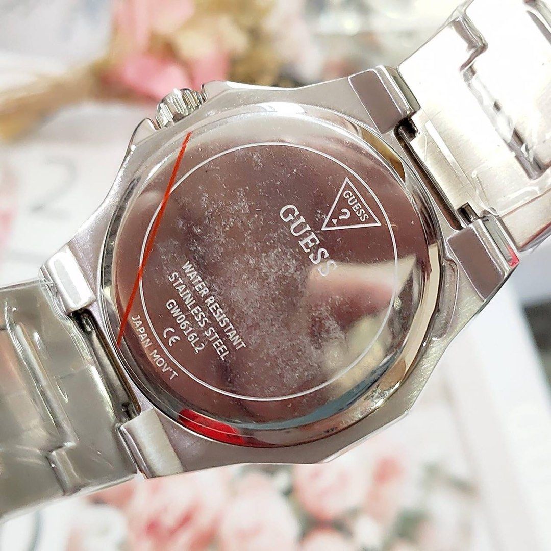 [READY STOCK] GUESS SUNRAY SILVER DIAL SILVER/GOLD STEEL LADIES WATCH ...