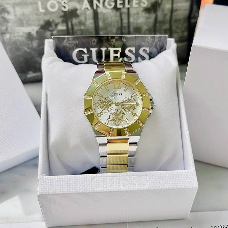 [READY STOCK] GUESS SUNRAY SILVER DIAL SILVER/GOLD STEEL LADIES WATCH ...