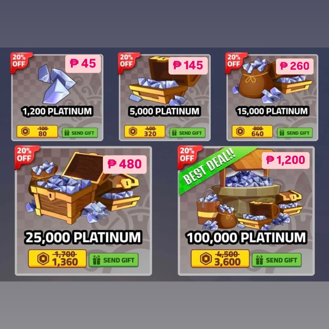 ROBLOX DUNGEON QUEST QUESTS DISCOUNTED 1,200 5,000 PLATINUM PLATINUMS ...
